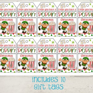 Editable Christmas Gift Tag , Poppinʻ Halloween , Popcorn Gift Tag for ...