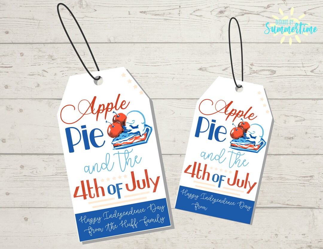 Editable Fourth of July Gift Tag , 4th of July Favor Tag Template ...