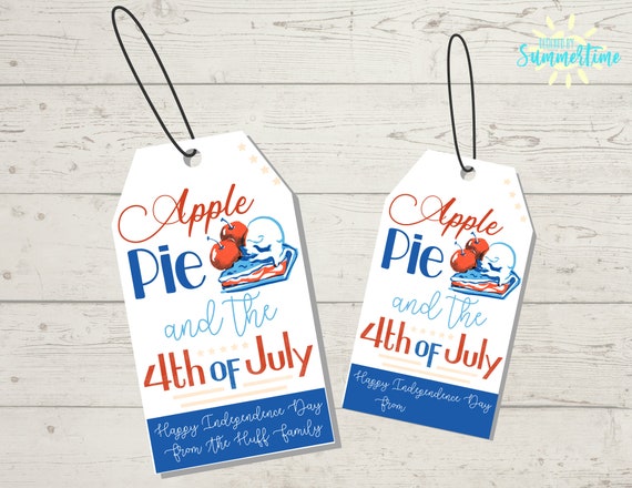 Editable Fourth of July Gift Tag 4th of July Favor Tag | Etsy