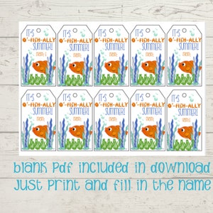 Editable End of Year Gift Tag , Ofishally Summer Tag , End of Year Gift ...