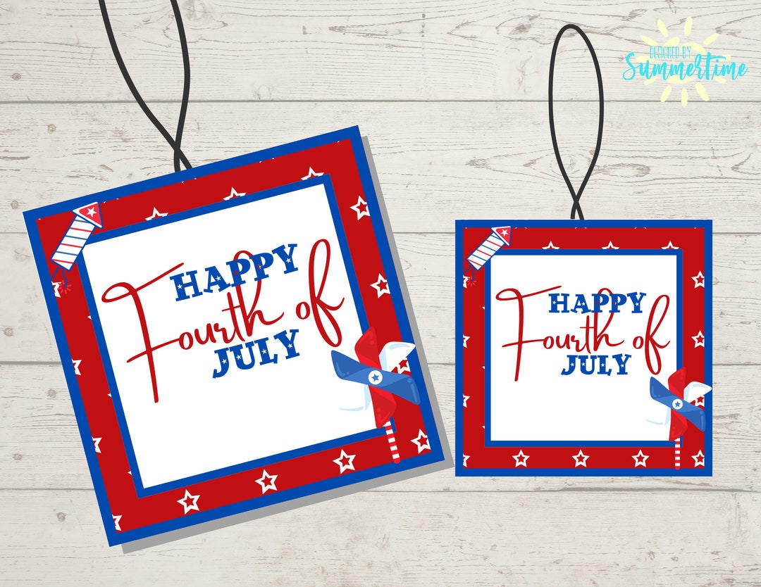 Editable Fourth of July Gift Tag , 4th of July Favor Tag Template ...