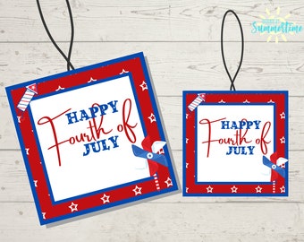 Editable 4th of July Gift Tag, Printable 4th of July Gift Tag, 4th of ...