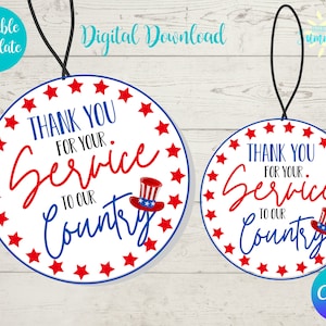 Editable Memorial Day Gift Tag , American Hero Memorial Day Favor Tag ...