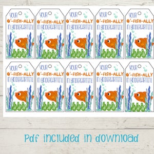 Editable Beginning of School Gift Tag , O-fish-ally Gift Tag , Cracker ...