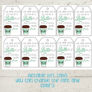 Editable A Latte Fun Tag , Appreciation Tag , Gift Tags for Class ...