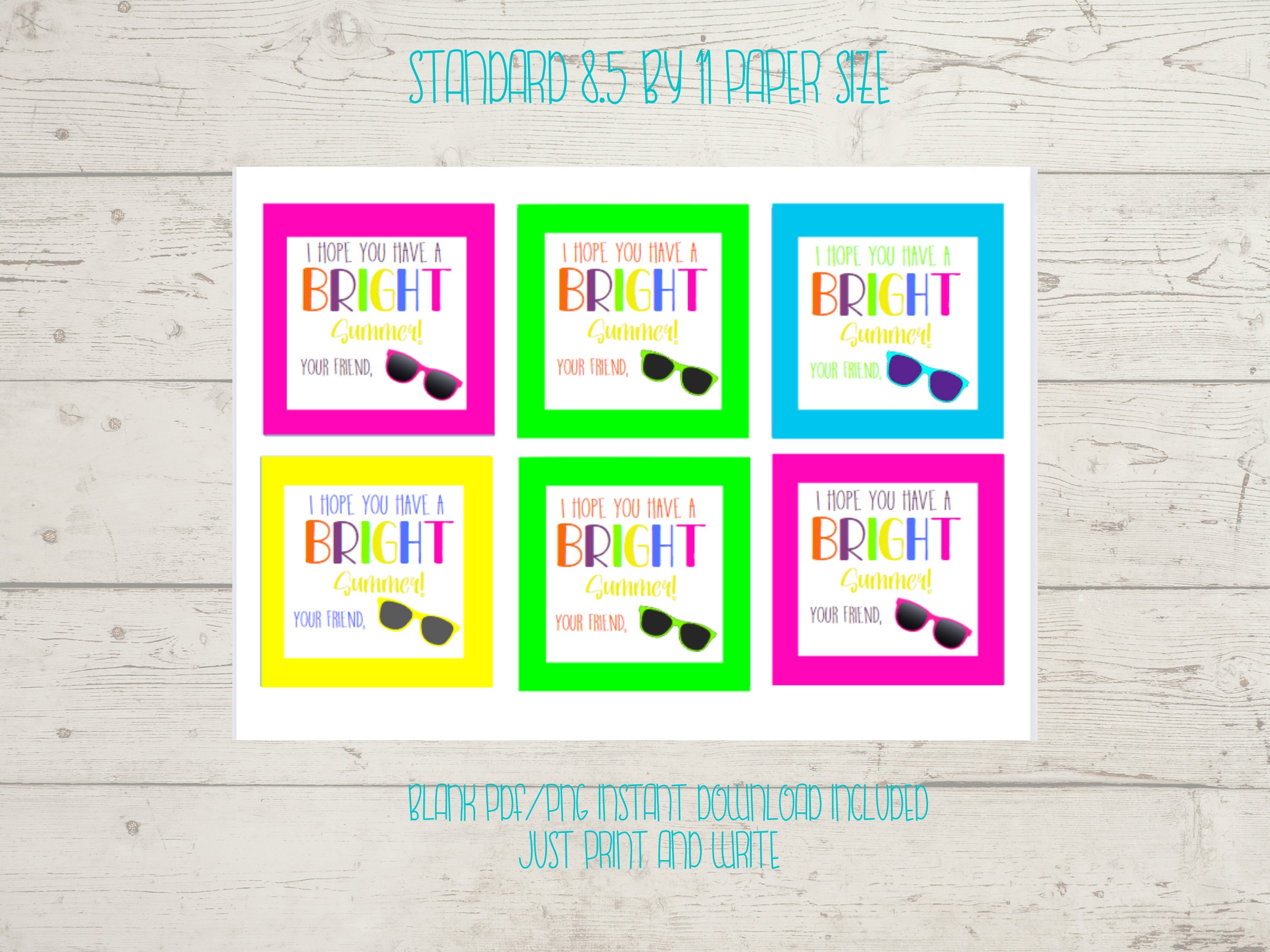 Editable End of Year Gift Tag , Have a Bright Summer Tag , End of Year ...