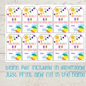 Editable End of Year Gift Tag , Have a Ball Tag , End of Year Gift Tags ...