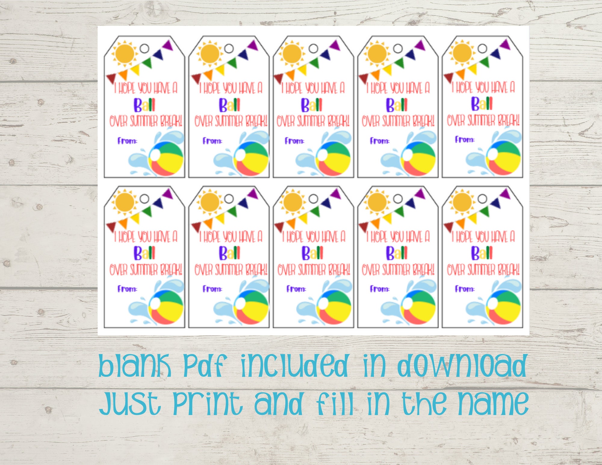 Editable End of Year Gift Tag Have a Ball Tag End of Year - Etsy Canada