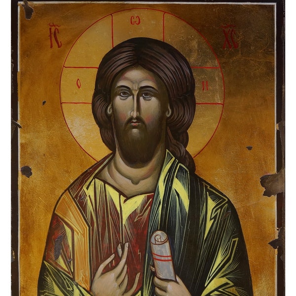 Jesus Christ Pantocrator Icon - Etsy
