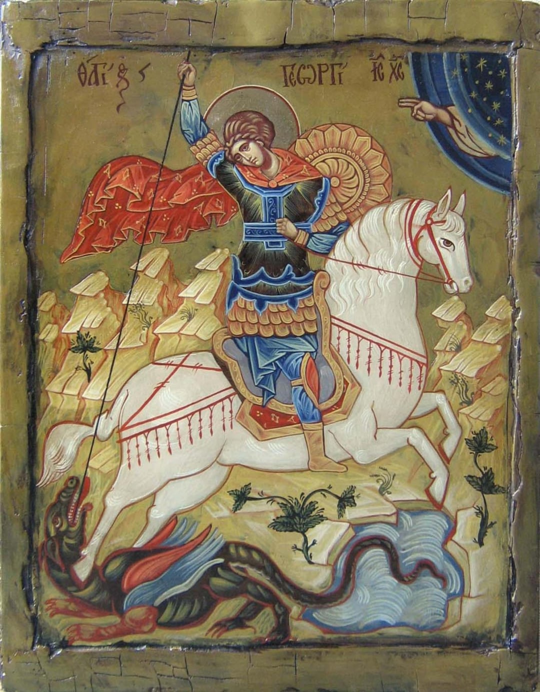 Orthodox Icon of Saint George, Hand Painted Orthodox Icon, Russian ...