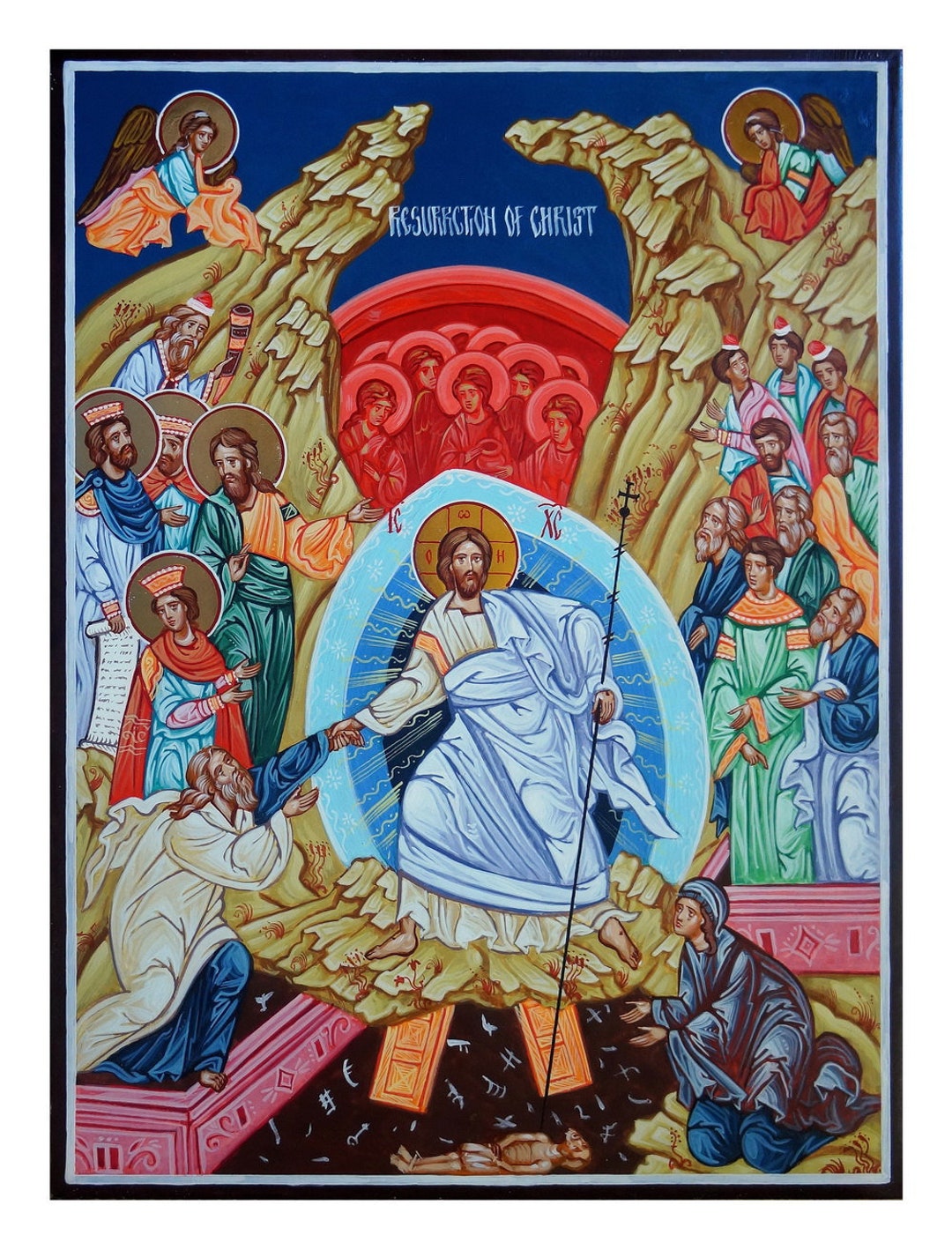 Resurrection, Anastasis Icon, Hand Painted Orthodox Icon, Byzantine ...
