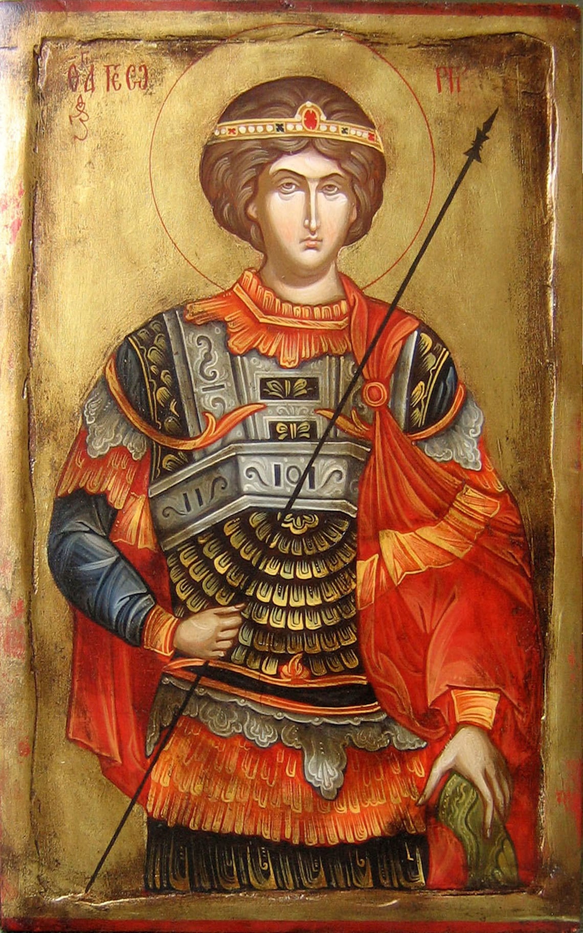 Saint George, Hand Painted Orthodox Icon, Byzantine Orthodox Icon ...