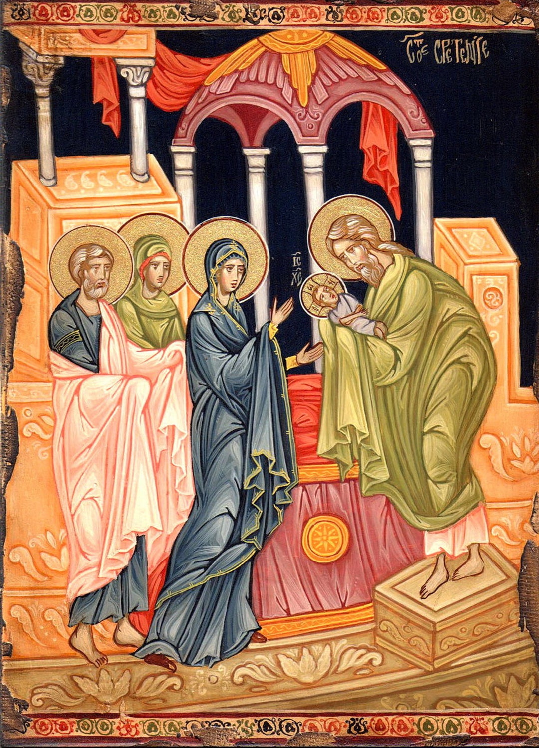 The Presentation of Christ in the Temple, Hand Painted Orthodox Icon ...