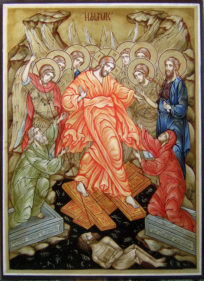 Resurrection, Jesus Christ, Hand Painted Orthodox Icon, Byzantine ...