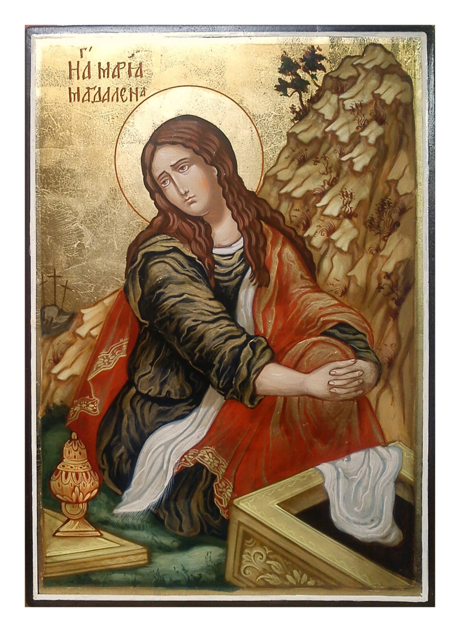 Orthodox Icon of Saint Maria Magdalena, Hand Painted Orthodox Icon ...