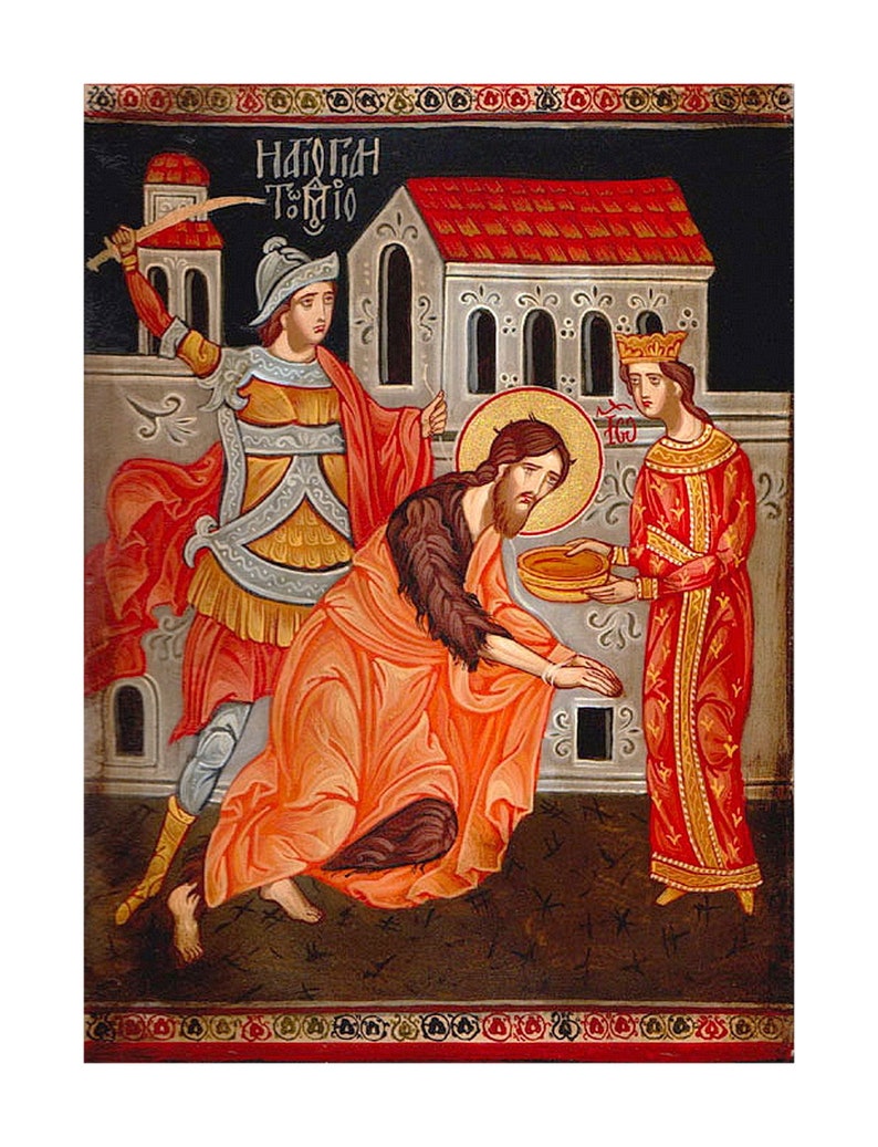 The Beheading of Saint John the Baptist, John Baptist, Hand Painted ...