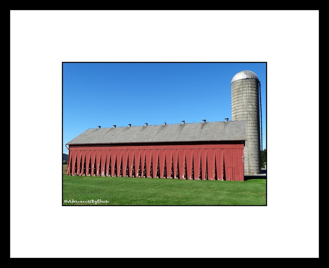 Rustic Red Barn With Silo Photograph, Rustic Red Barn Print, Rustic ...