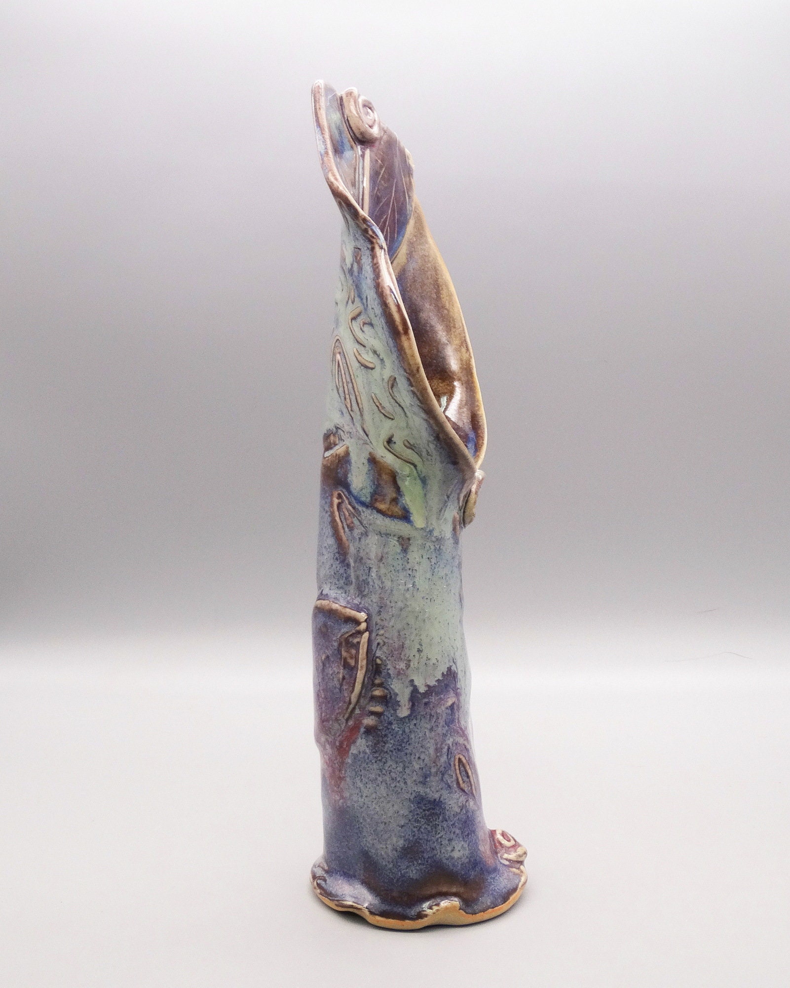 Calla Lily Blue Green Glazed Stoneware Vase, Terry Acker Calla Lily ...