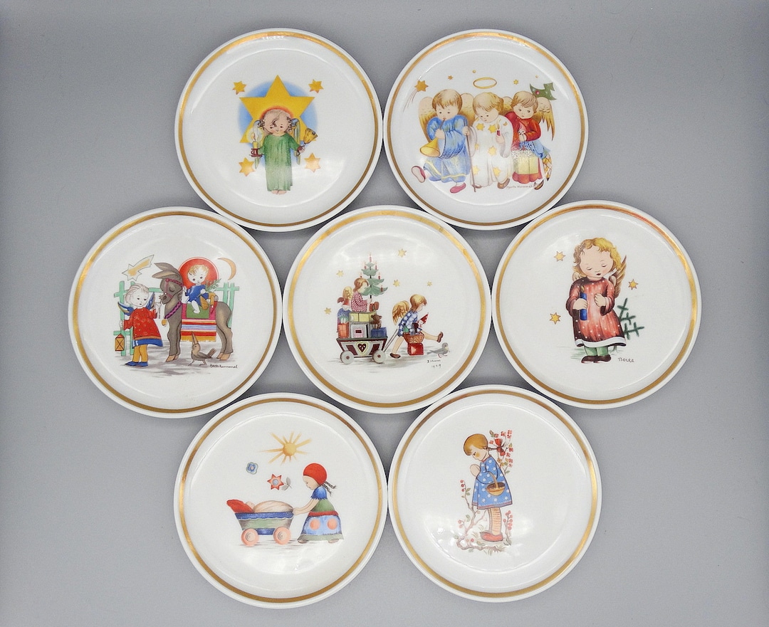 Miniature Angel Hummel Museum Collector Plate Set, Vintage Berta Hummel ...