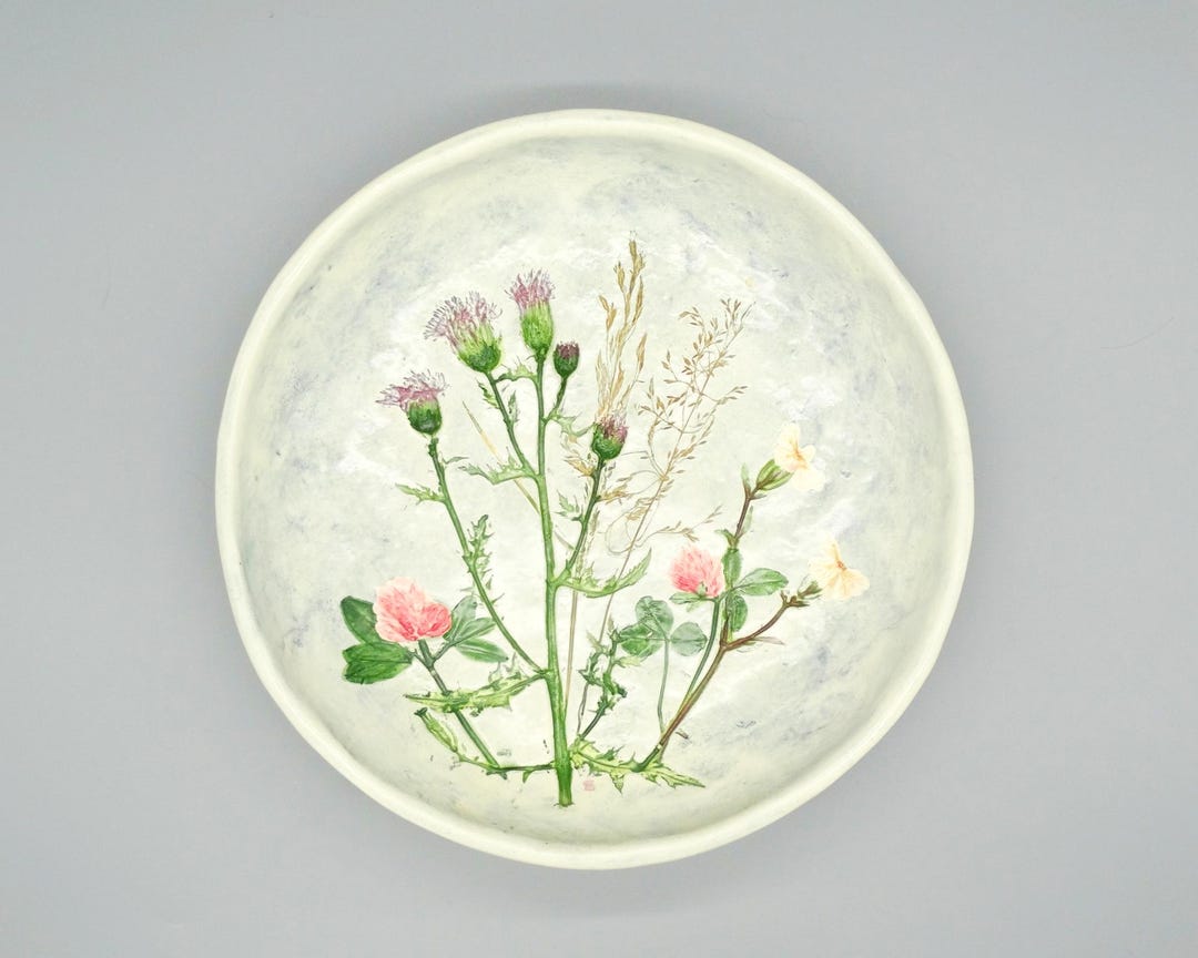 Thistle & Clover Floral Salt Marsh Pottery Bowl, Vintage Salt Marsh ...