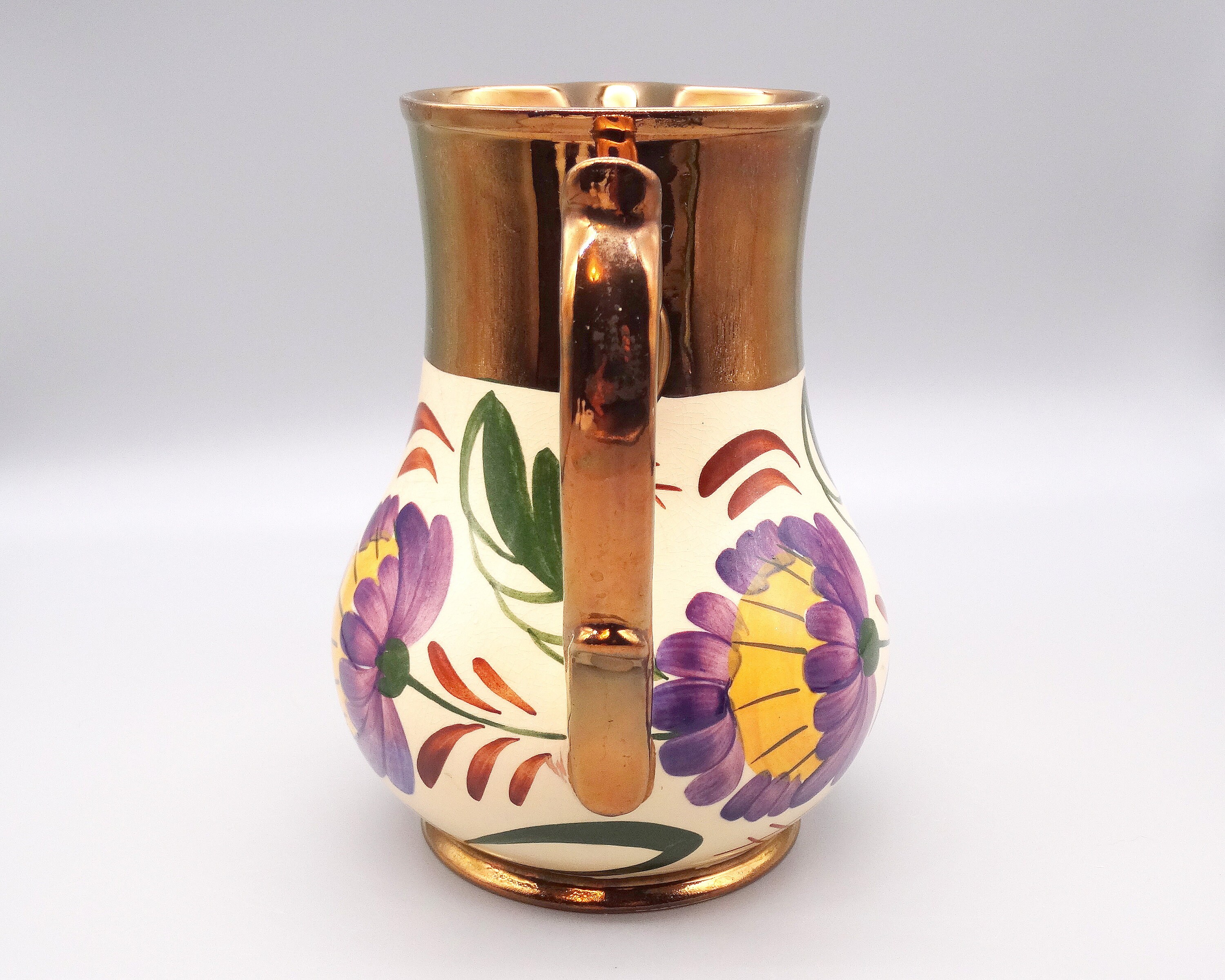 Wade Copper Luster Floral Pitcher, Wade "harvest Ware" Floral Pitcher ...