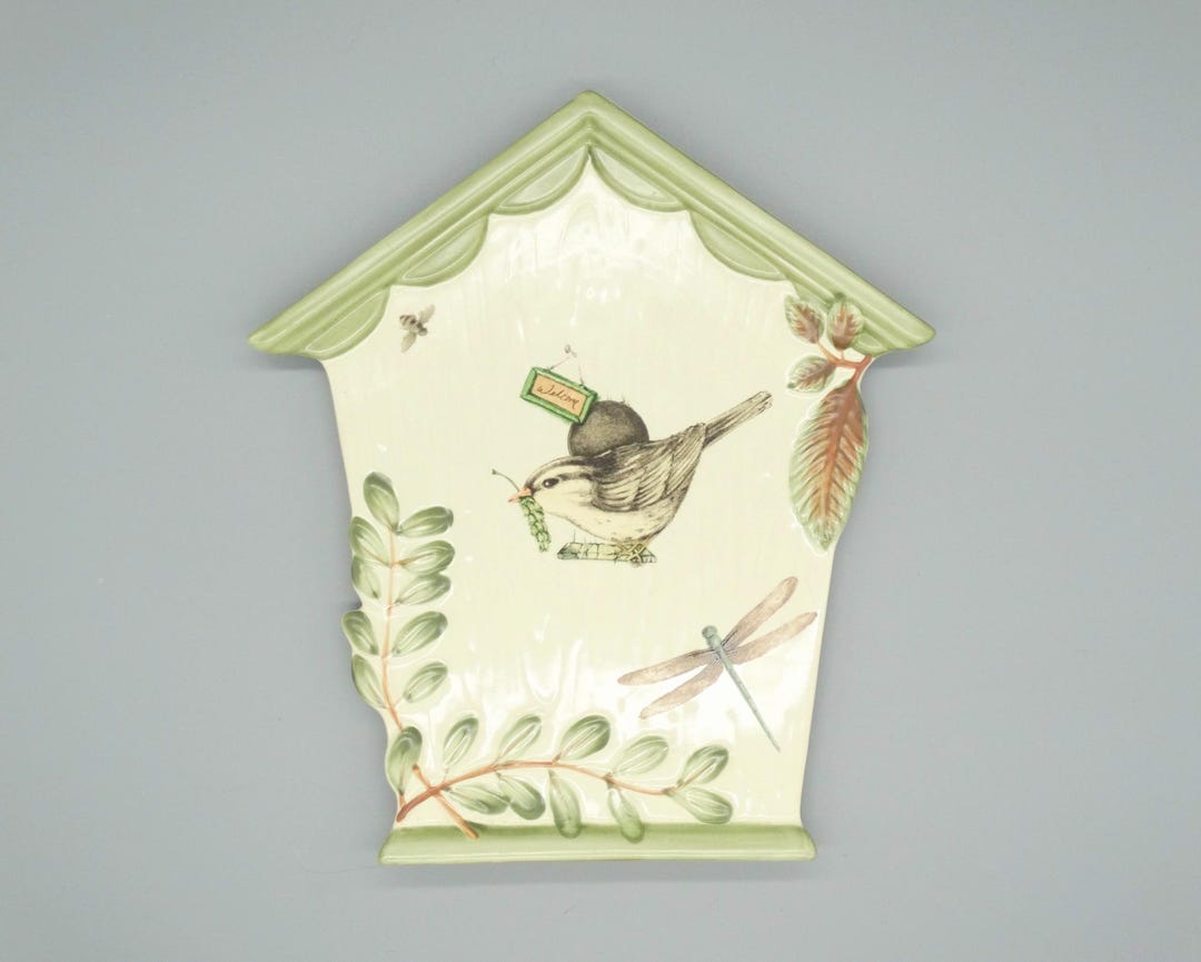 Naturewood Birdhouse Cheese Plate, Vintage Pfaltzgraff Birdhouse ...