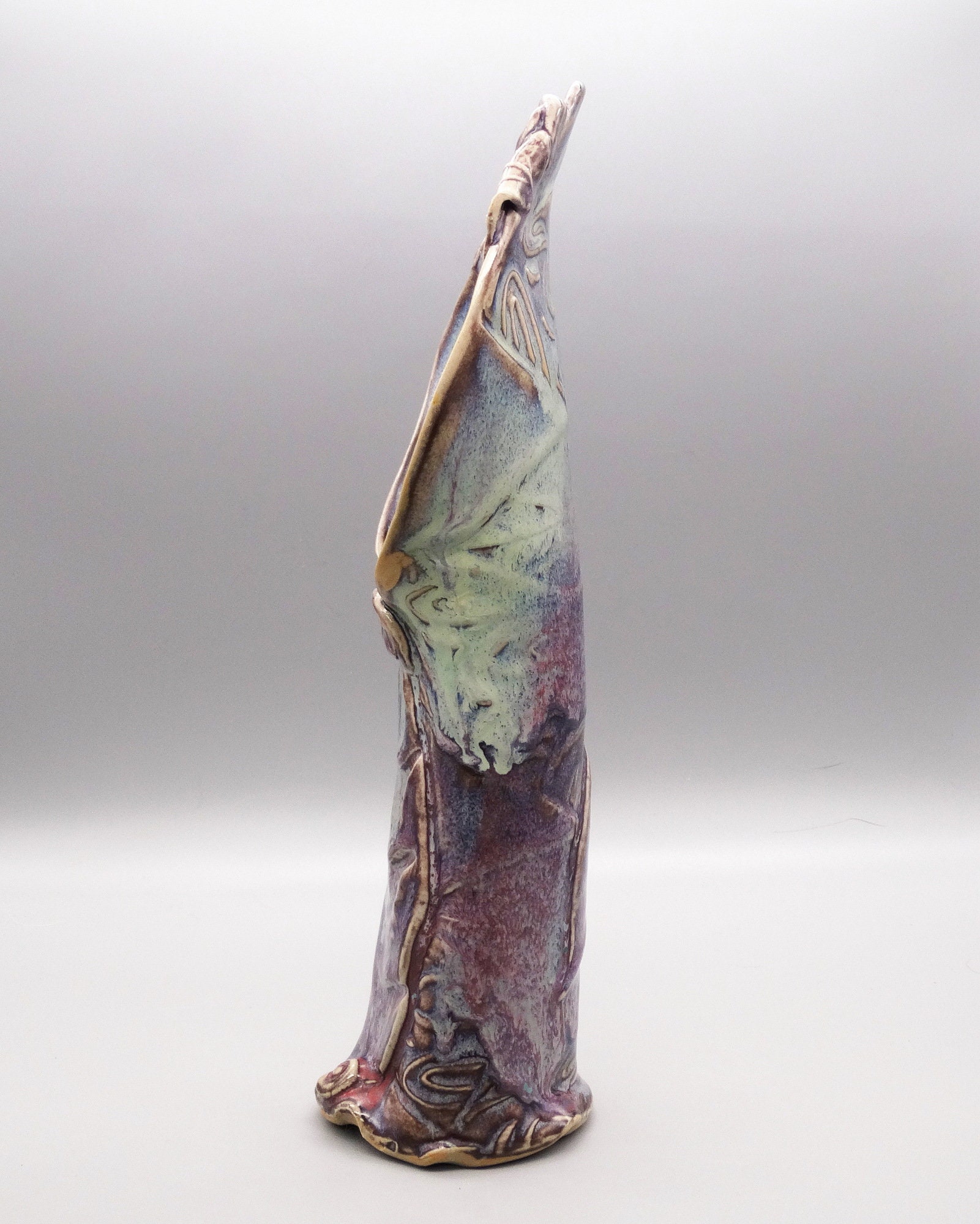 Calla Lily Blue Green Glazed Stoneware Vase, Terry Acker Calla Lily ...