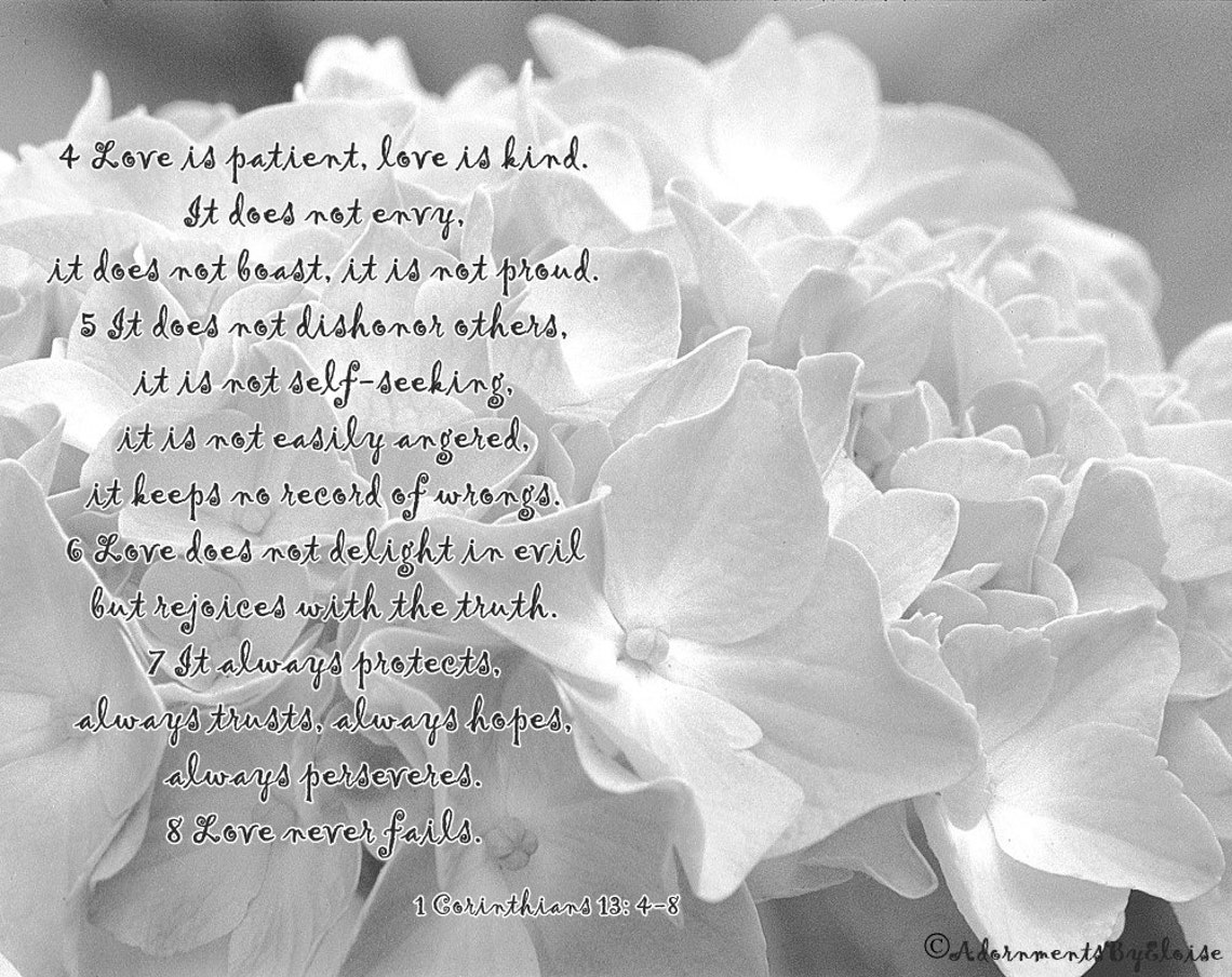 Hydrangea Photograph Inspirational Quote Bible Verse Print Scripture ...