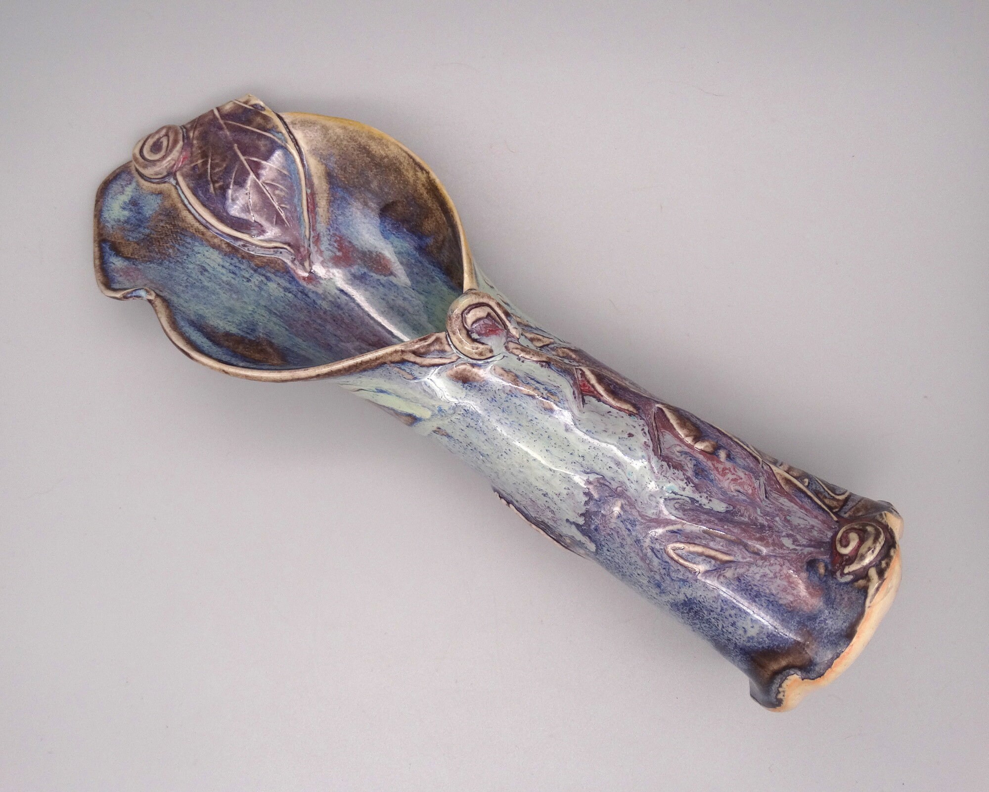 Calla Lily Blue Green Glazed Stoneware Vase, Terry Acker Calla Lily ...