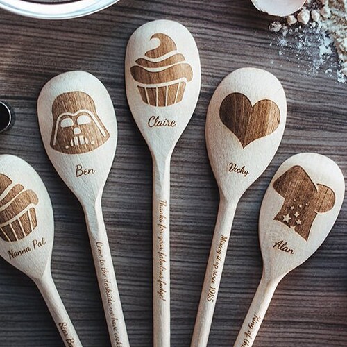 Personalised Wooden Spoon Christmas Gift Engraved Wooden - Etsy