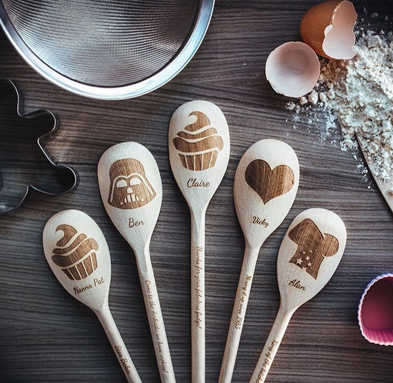 Personalised Wooden Spoon Christmas Gift Engraved Wooden - Etsy