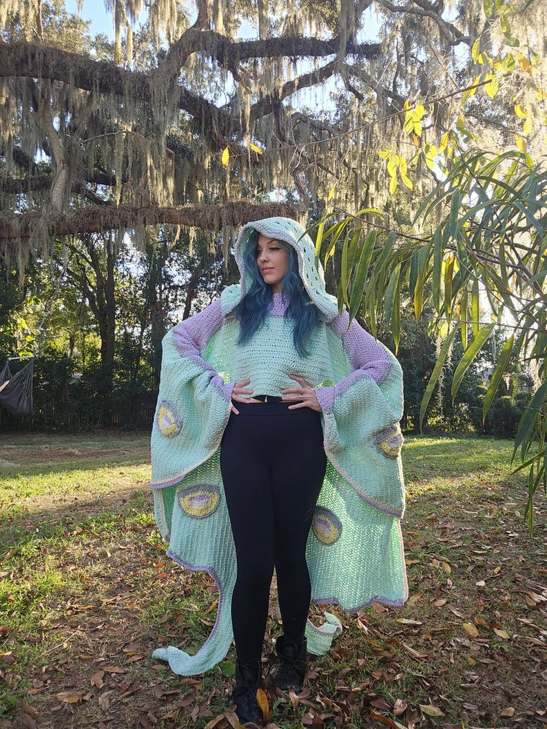 Luna Moth Crochet Cloak Kid&adult PATTERN TUTORIAL - Etsy