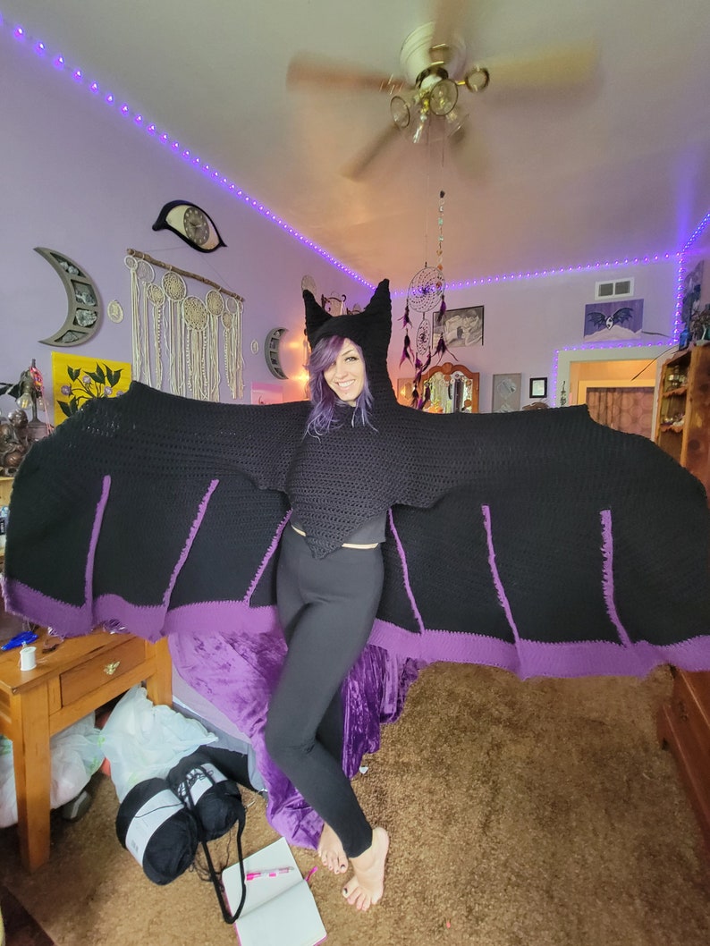 Bat Wings Crochet Cloak PATTERN TUTORIAL - Etsy