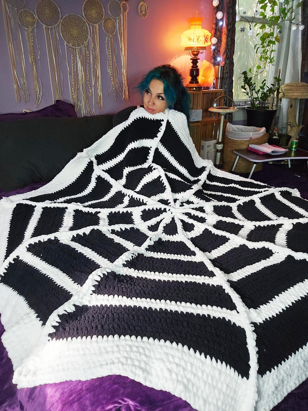 Spiderweb Rug Crochet PATTERN TUTORIAL - Etsy Canada