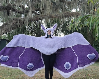 Mothman Crochet Cloak Kid&adult PATTERN TUTORIAL - Etsy