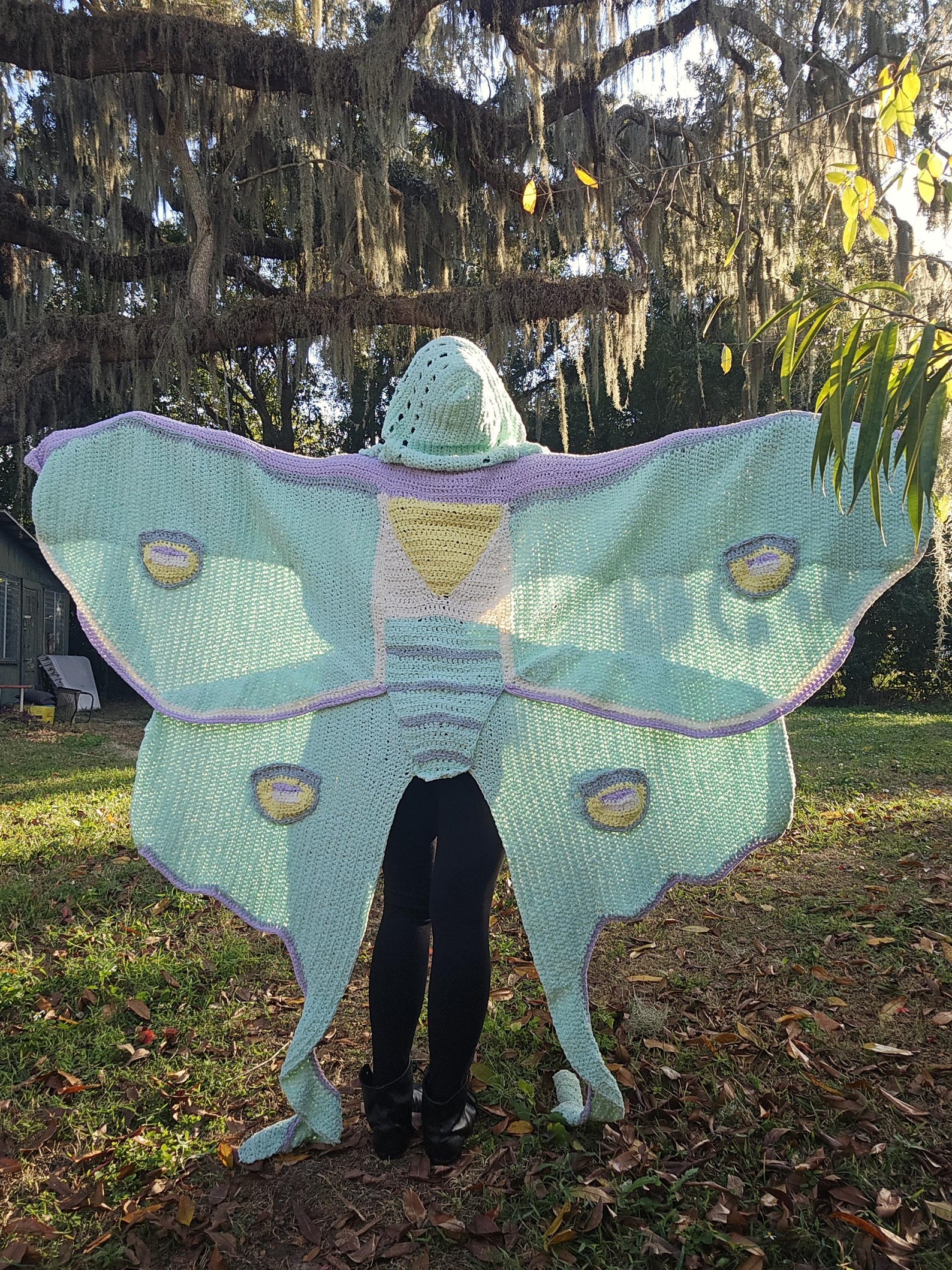 Luna Moth Crochet Cloak Kid&adult PATTERN TUTORIAL - Etsy