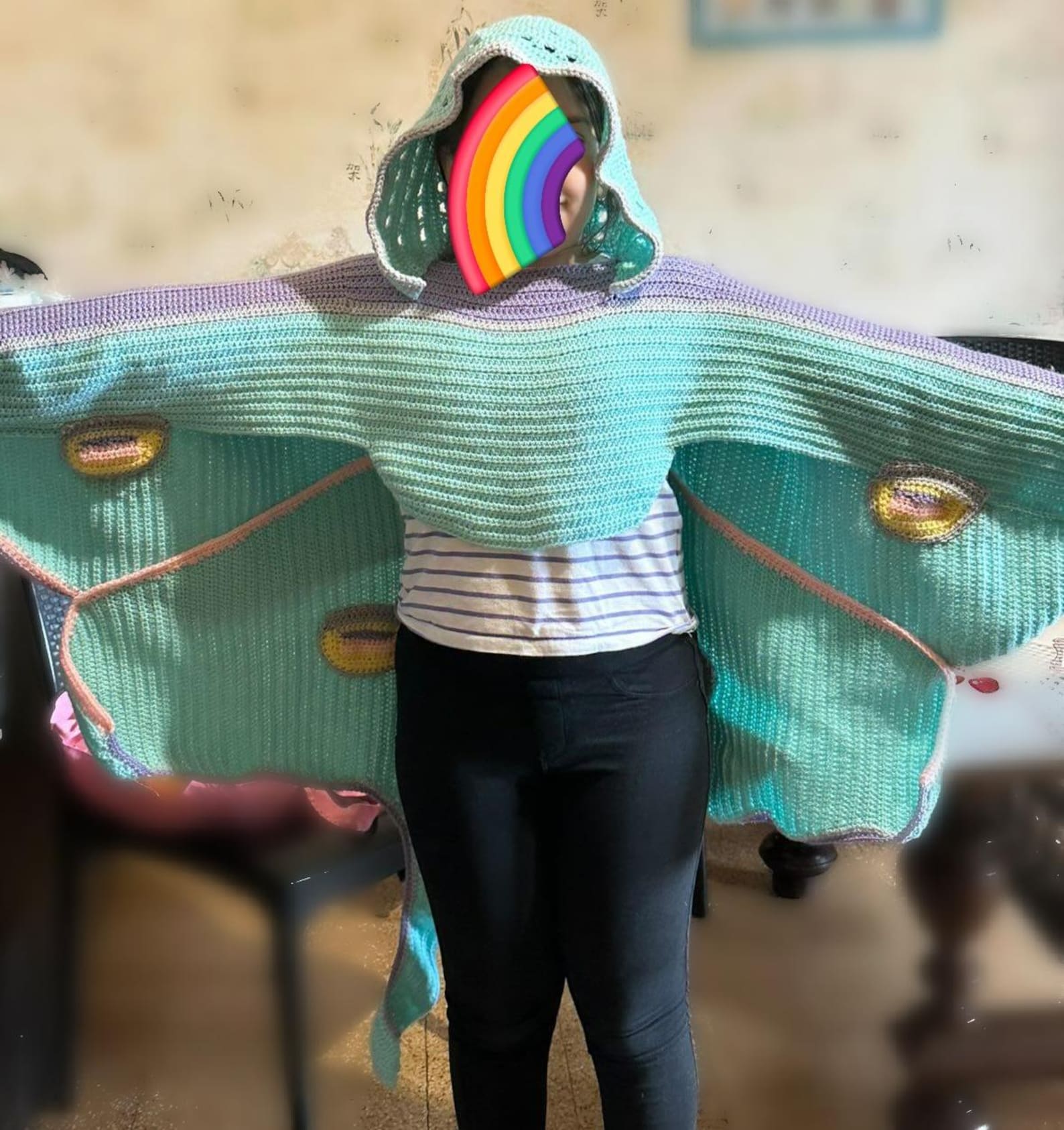 Luna Moth Crochet Cloak Kid&adult PATTERN TUTORIAL - Etsy