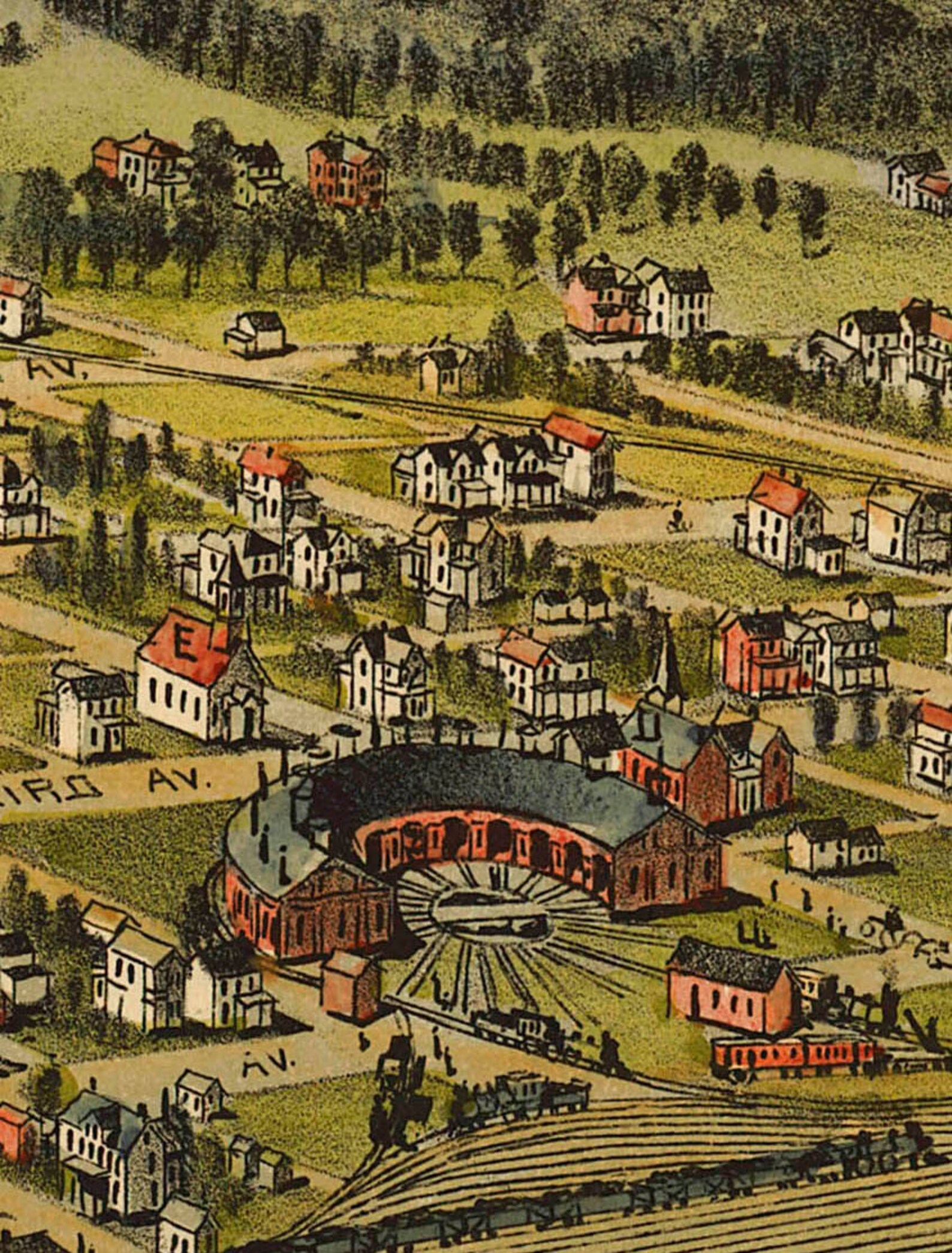Derry Station PA 1900 Bird's Eye View 24 X - Etsy