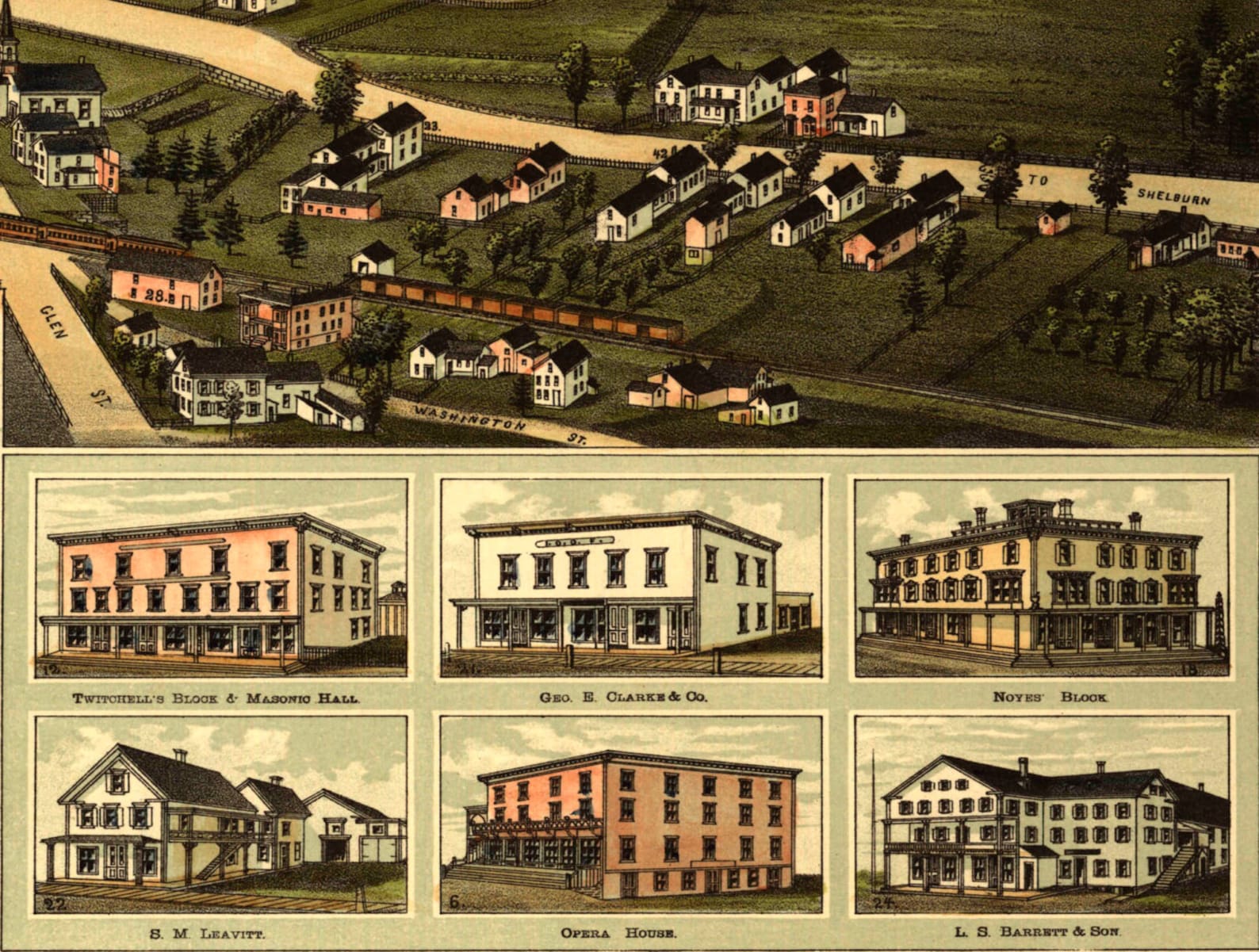 Gorham NH 1888 Bird's Eye View 24x36 Print From a - Etsy