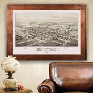 Whitewright, TX 1891 Bird's Eye View; 24x36 Print From a Vintage ...