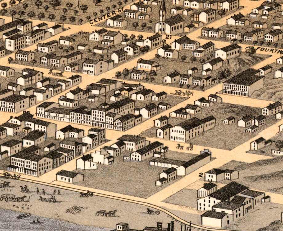 Hannibal, MO 1869 Bird's Eye View 24x36 Print From a Vintage Lithograph ... Hannibal, MO 1869 Bird's Eye View 24x36 Print From a Vintage Lithograph ...