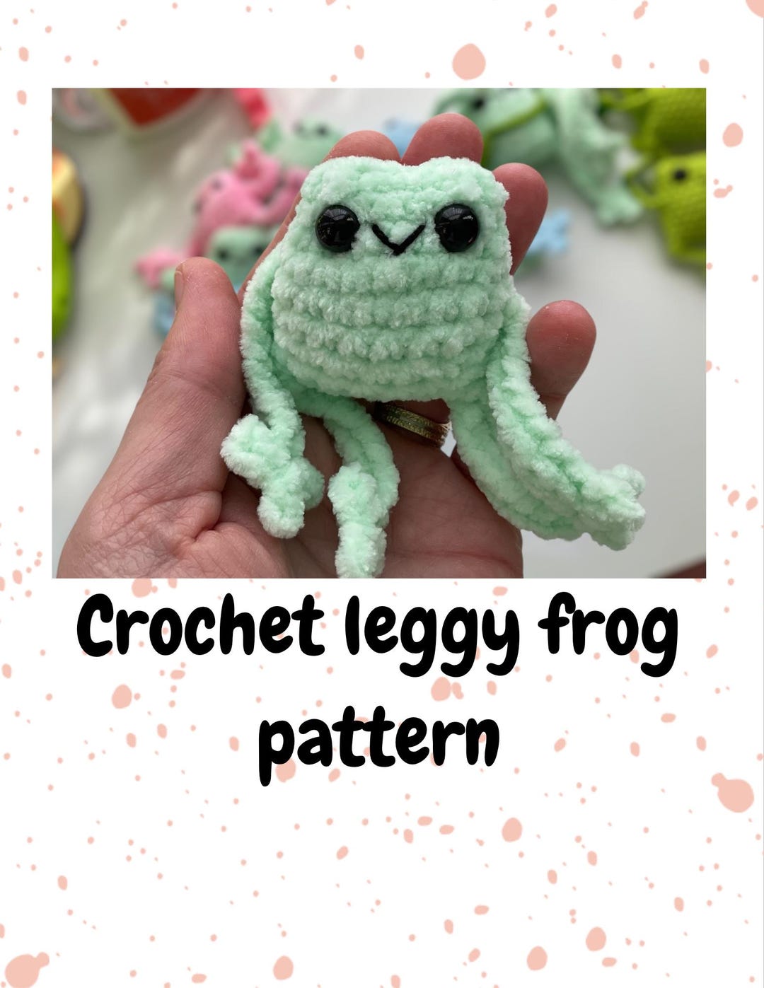 Crochet Leggy Frog Flower Frog Pattern - Etsy