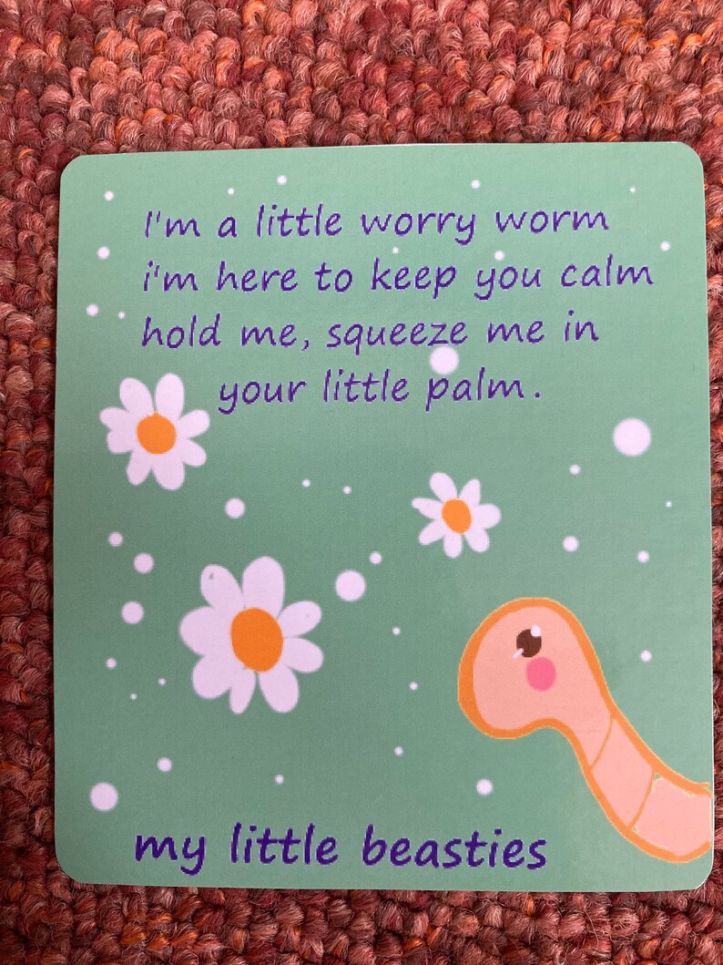 Crochet Fluffy Worry Worm Plush Anxiety Toy - Etsy UK