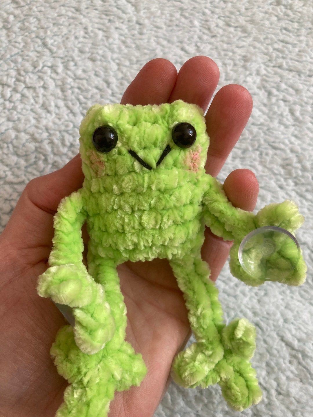 Crochet Frog Car Window Buddy With Suction Cup Hands - Etsy UK
