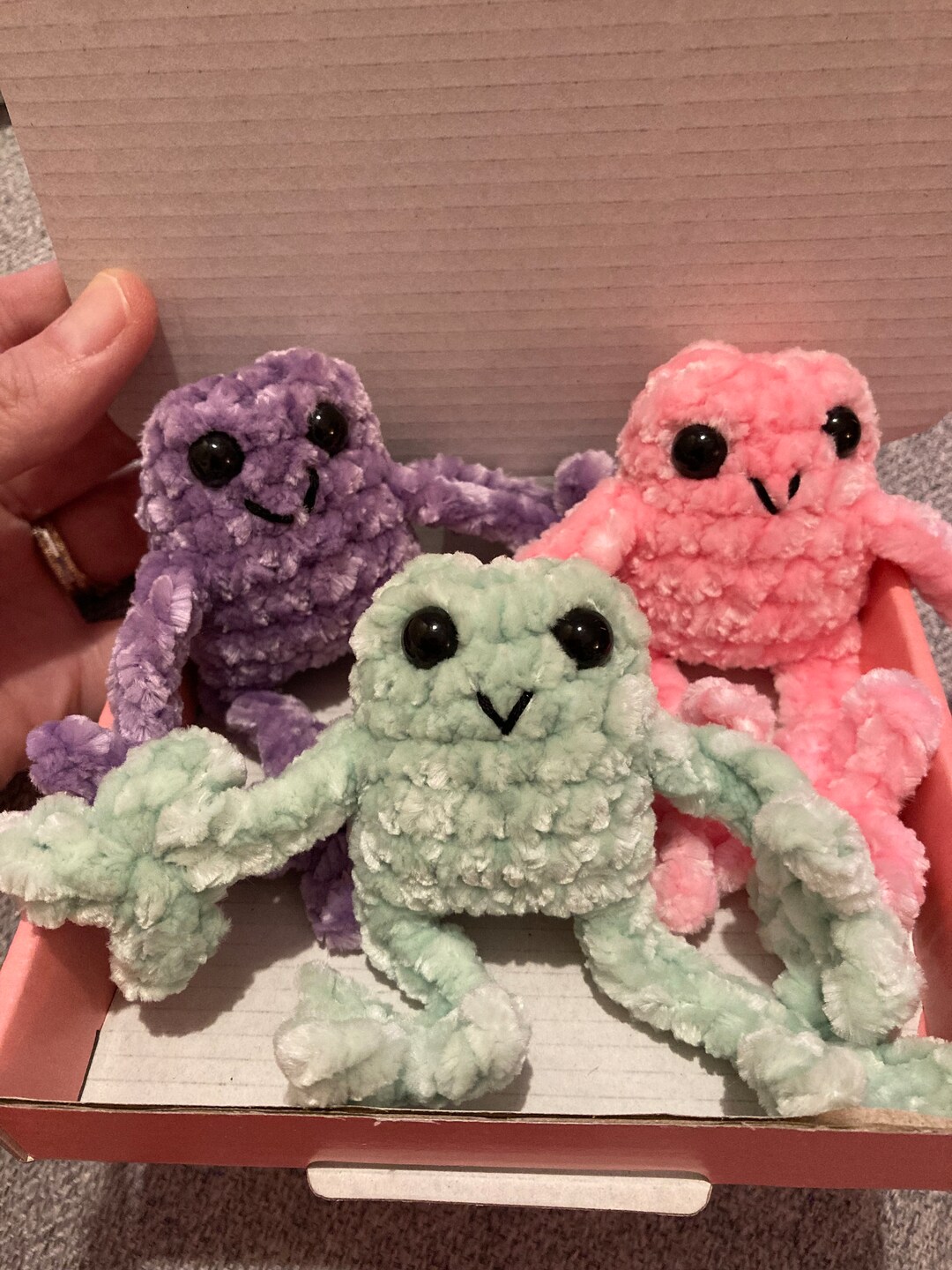 Crochet Baby Leggy Froggies Plush Anxiety Toy Pocket Buddy - Etsy