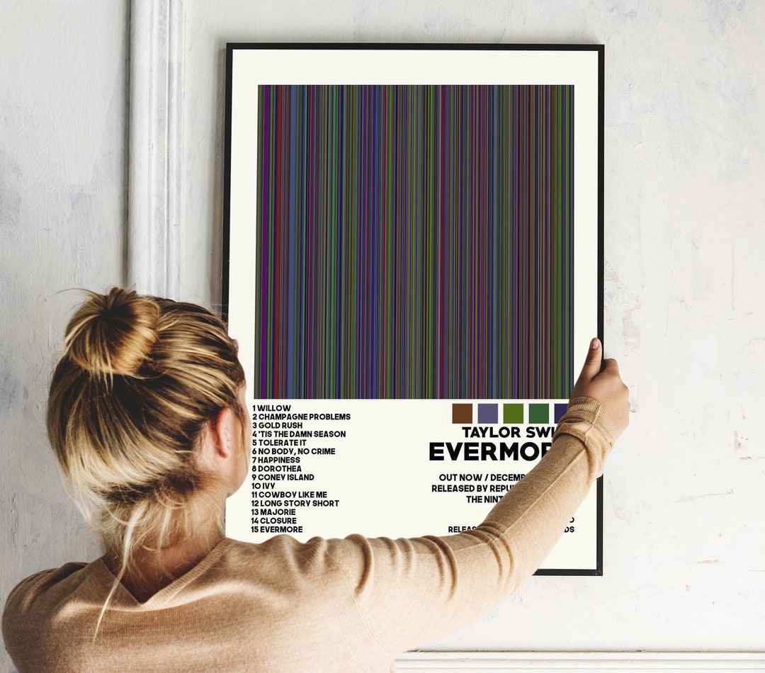 Taylor Swift Barcode Prints Posters Evermore Album Barcode - Etsy