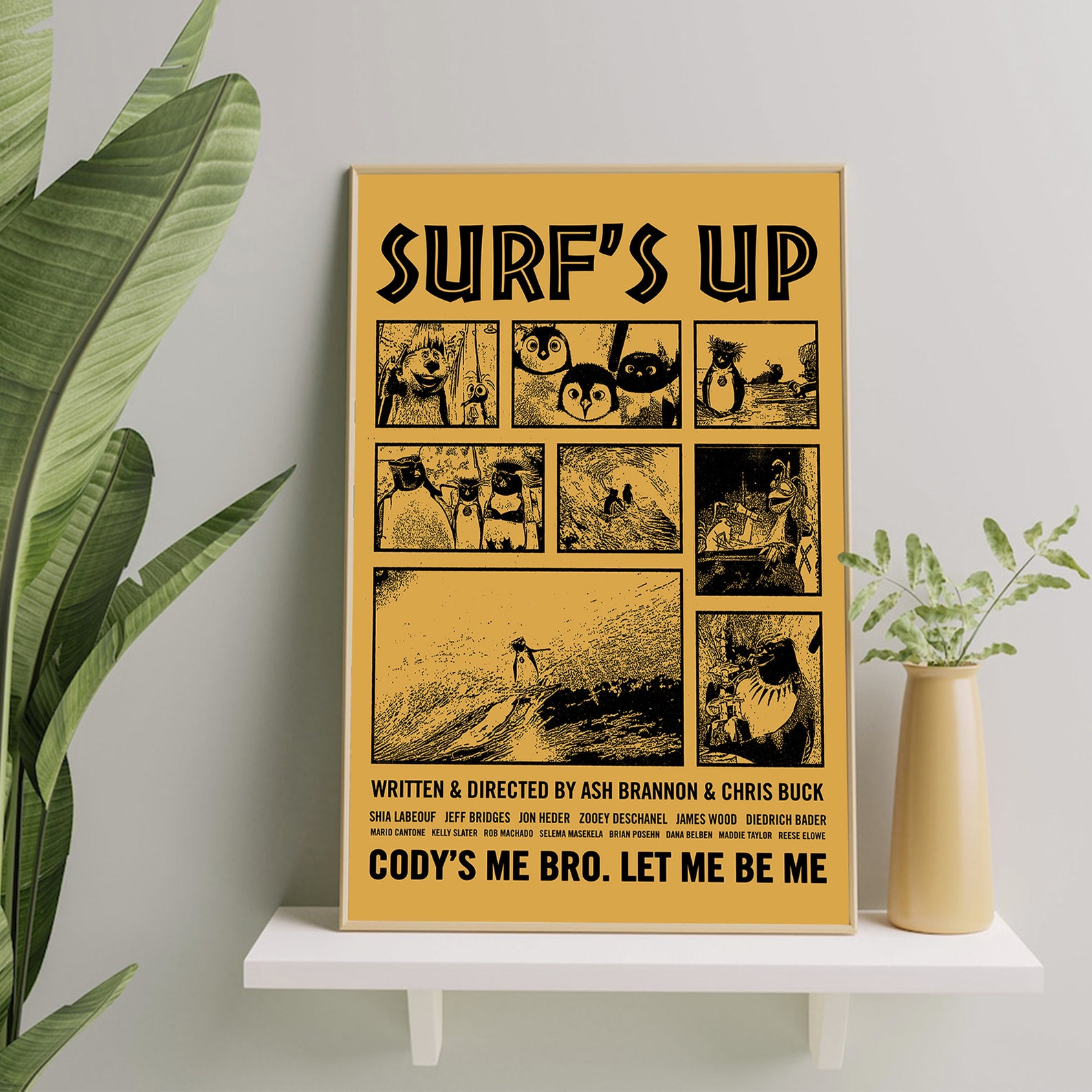 Surf's up Movie Poster Vintage Movie Room Decor Custom - Etsy