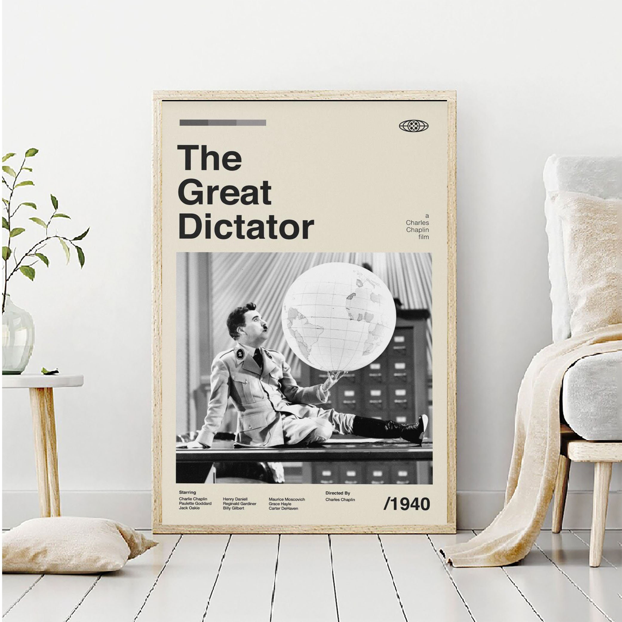 The Great Dictator Movie Poster Vintage Movie Room Decor - Etsy