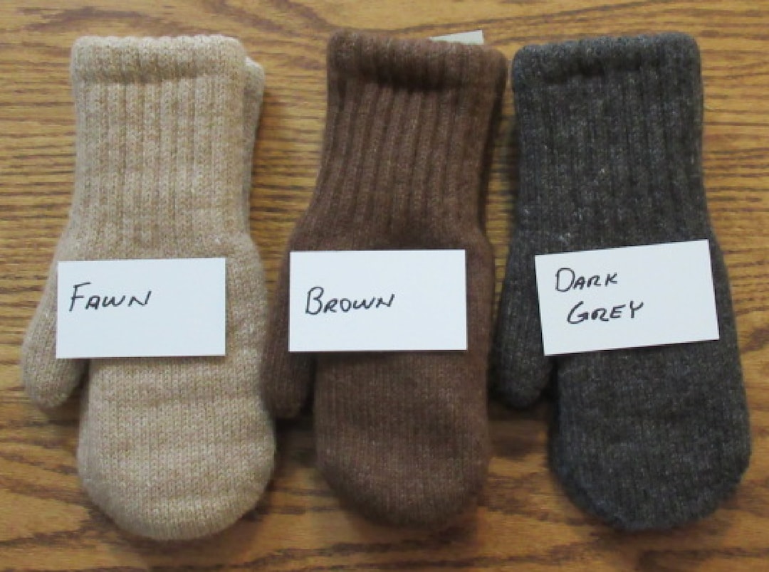 Large Alpaca Knit Mittens: Bouclé Lined Winter Warmth - Etsy