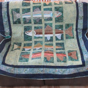 Quilt Trout Fishing - Etsy